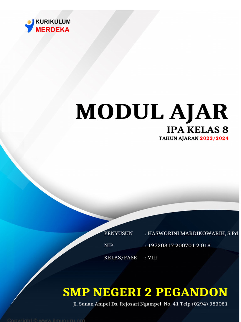 Modul Ajar Ipa 8 SMT 1 | PDF