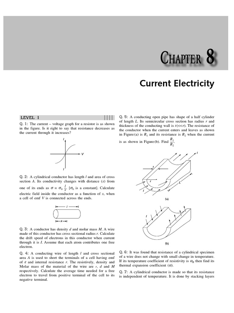Current Electricity DPP | PDF