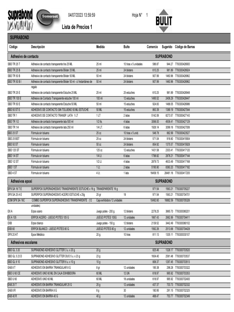 Lista 1 3-7 Cod, De Barras | PDF