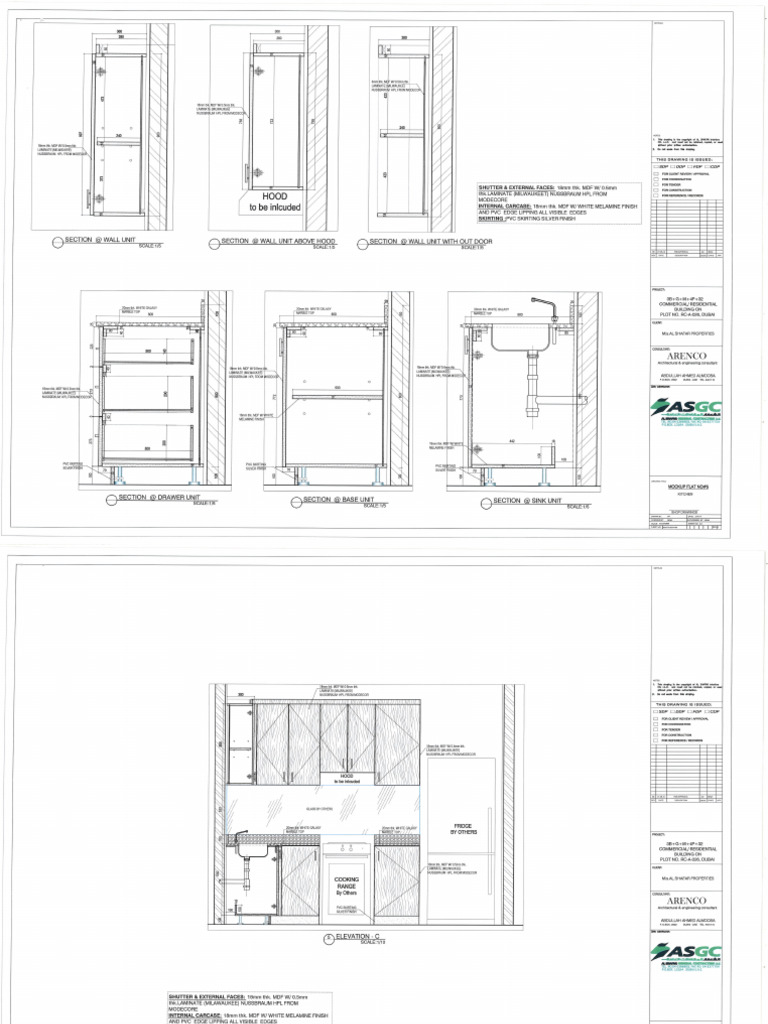 Kitchen Detail Drawing and Mockup Drawing | PDF