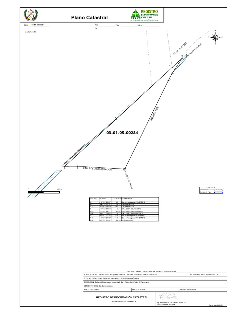 Certificado de Plano Catastral 03-01-2023-01-00361 | PDF