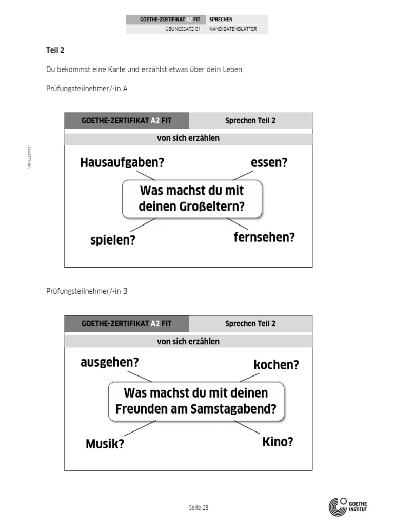 Sprechen Teil 2 A2 Pdf