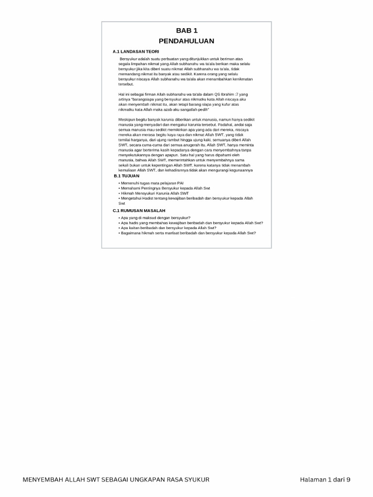 Menyembah Allah SWT Sebagai Ungkapan Rasa Syukur - 20240901 - 135811 - 0000 | PDF