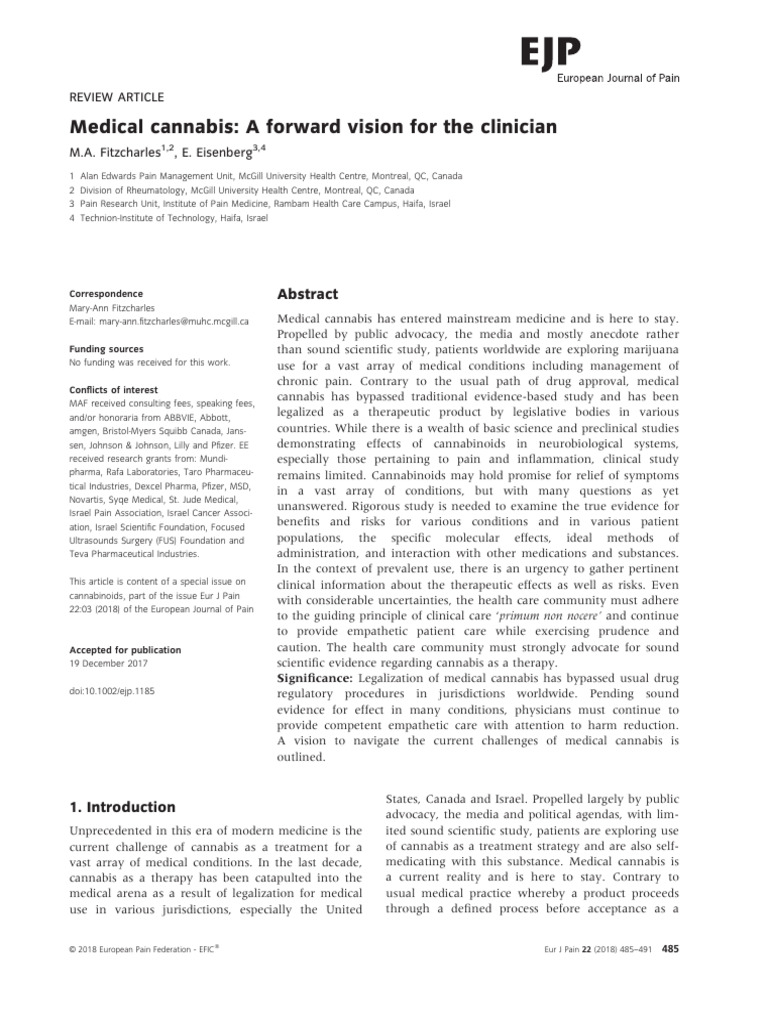 Medical Cannabis: Clinical Insights and Future Directions | PDF | Cannabis (Drug) | Self-Improvement