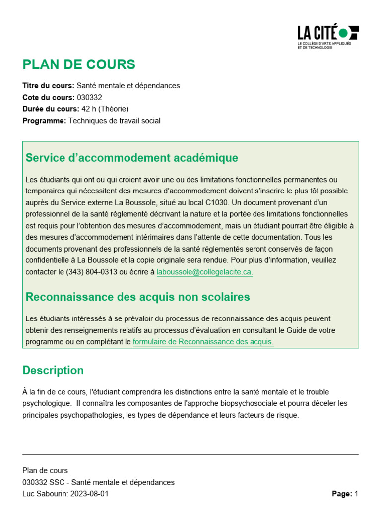 030332-Plan de Cours | PDF
