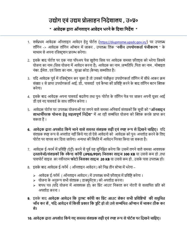 UPDI Applicant Instructions | PDF