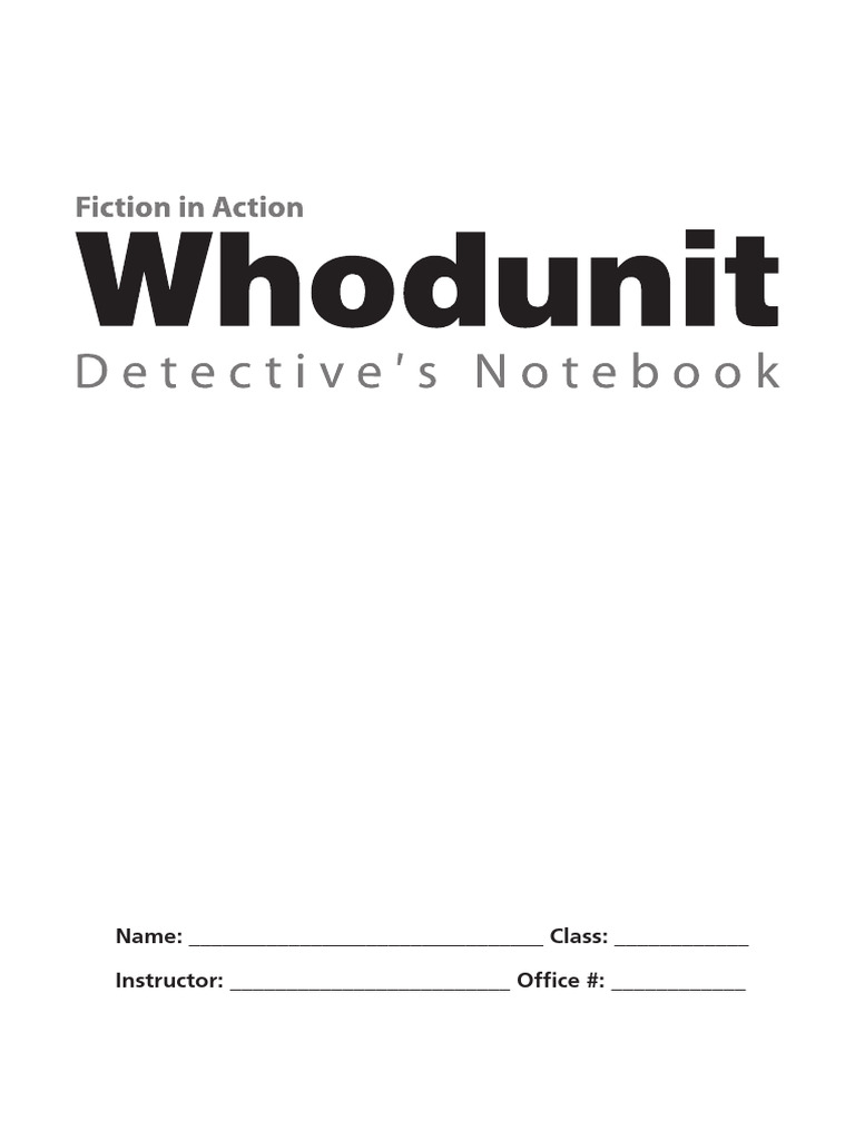 Detective's Notebook | PDF