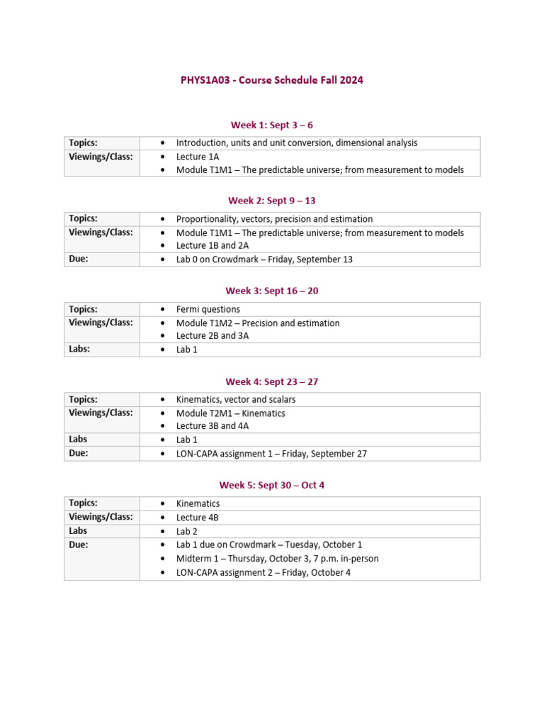 Course Schedule F24 Pdf