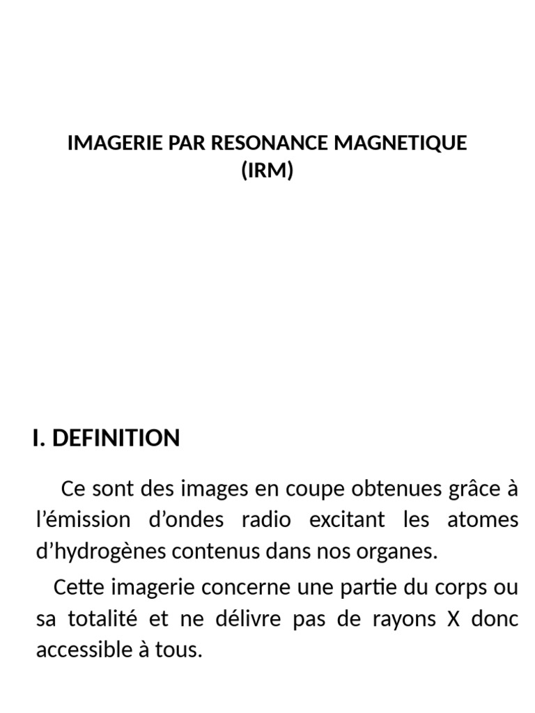 Imagerie Par Resonance Magnetique | PDF