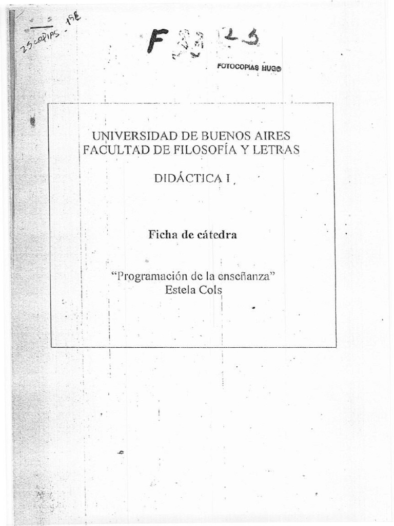 Cols Estela - Programacion-De-La-Enseñanza OCR | PDF