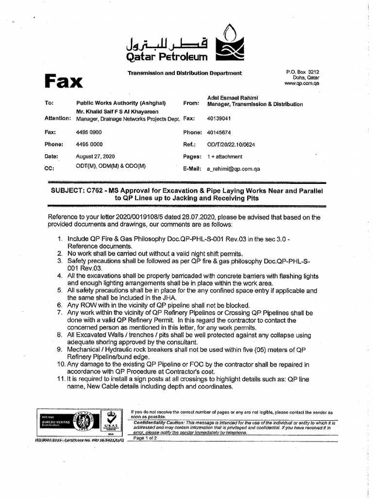 QE Permit Sample Approval Letter | PDF