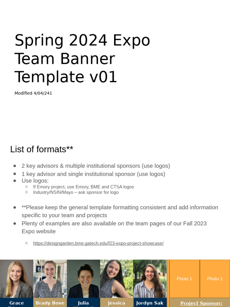 Expo Team Banner Template S24 | PDF