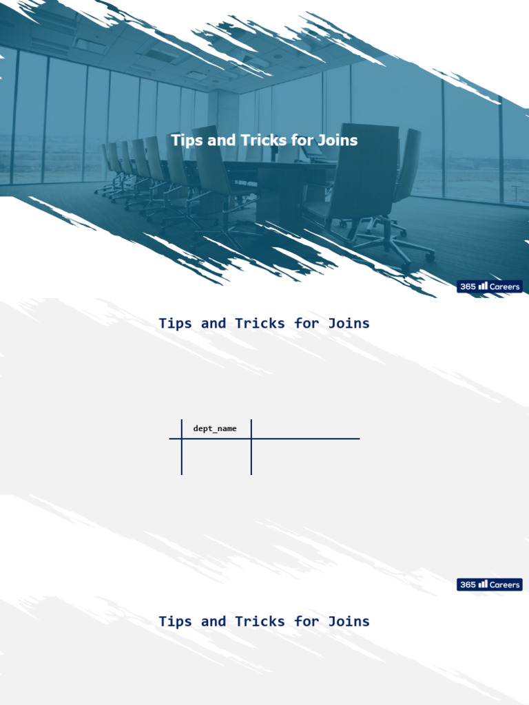 032 Tips-and-Tricks-for-Joins | PDF