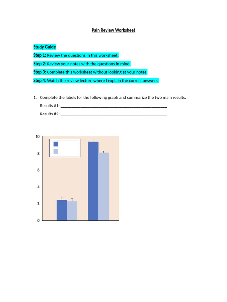 Pain Review Worksheet | PDF