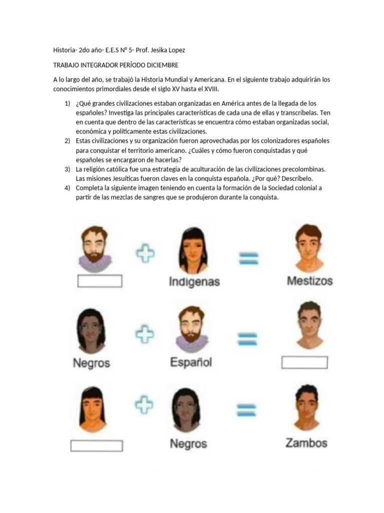 Integrador Historia Sec 5 | PDF