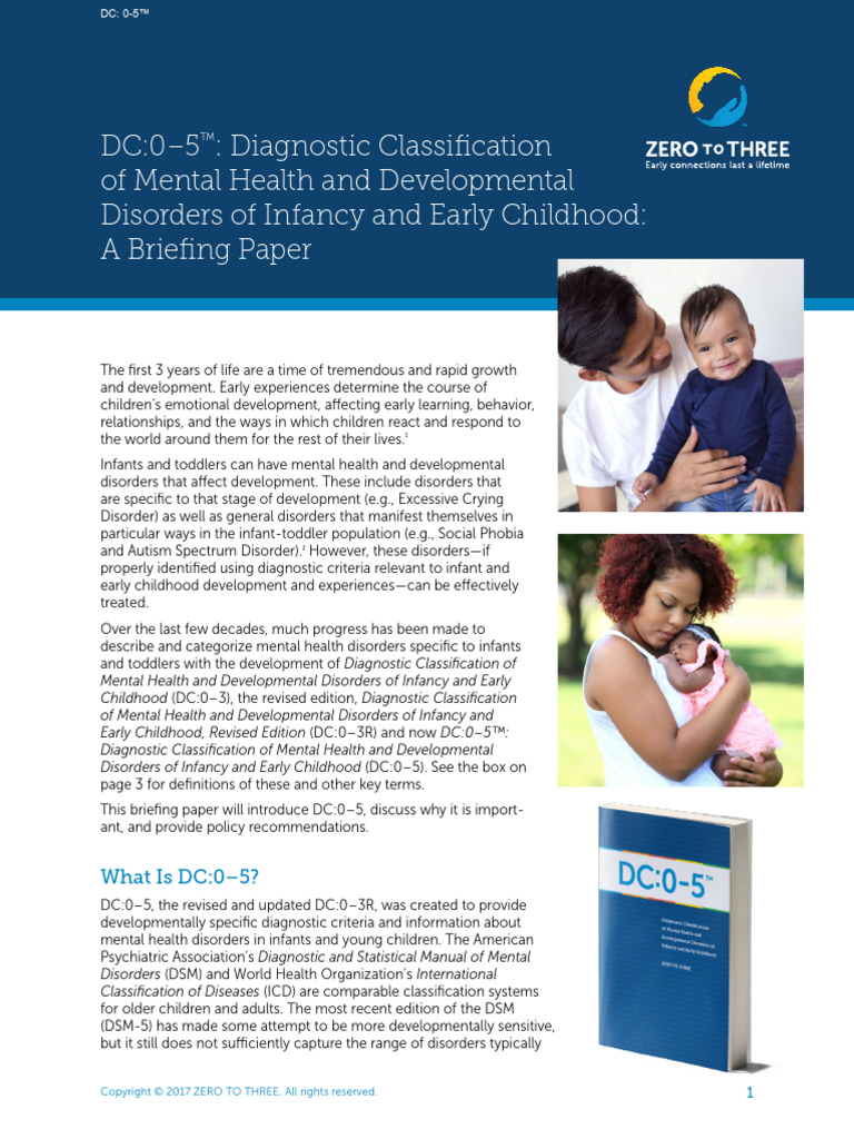 DC 0 5™ Diagnostic Classification of Mental Health and Developmental ...