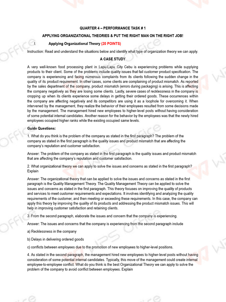 Share Angelo Pateno - QUARTER 4 - PERFORMANCE TASK # 1 | PDF | Baking ...