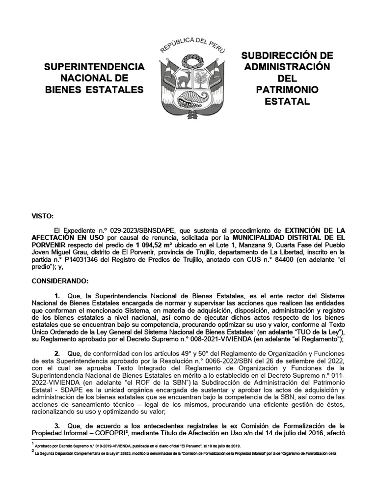 Res SBN n0 0549 2023sbn Dgpe Sdape 2023 06 08 | PDF | Regulación | Justicia