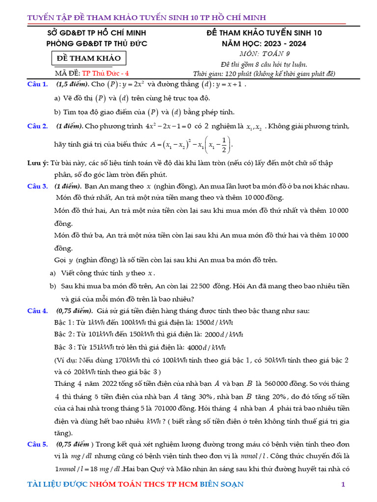 04 de Thu Duc 04 - Tran Tran | PDF