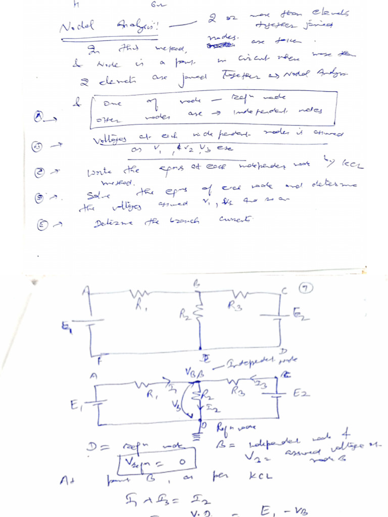 Nodal Analysis Method | PDF