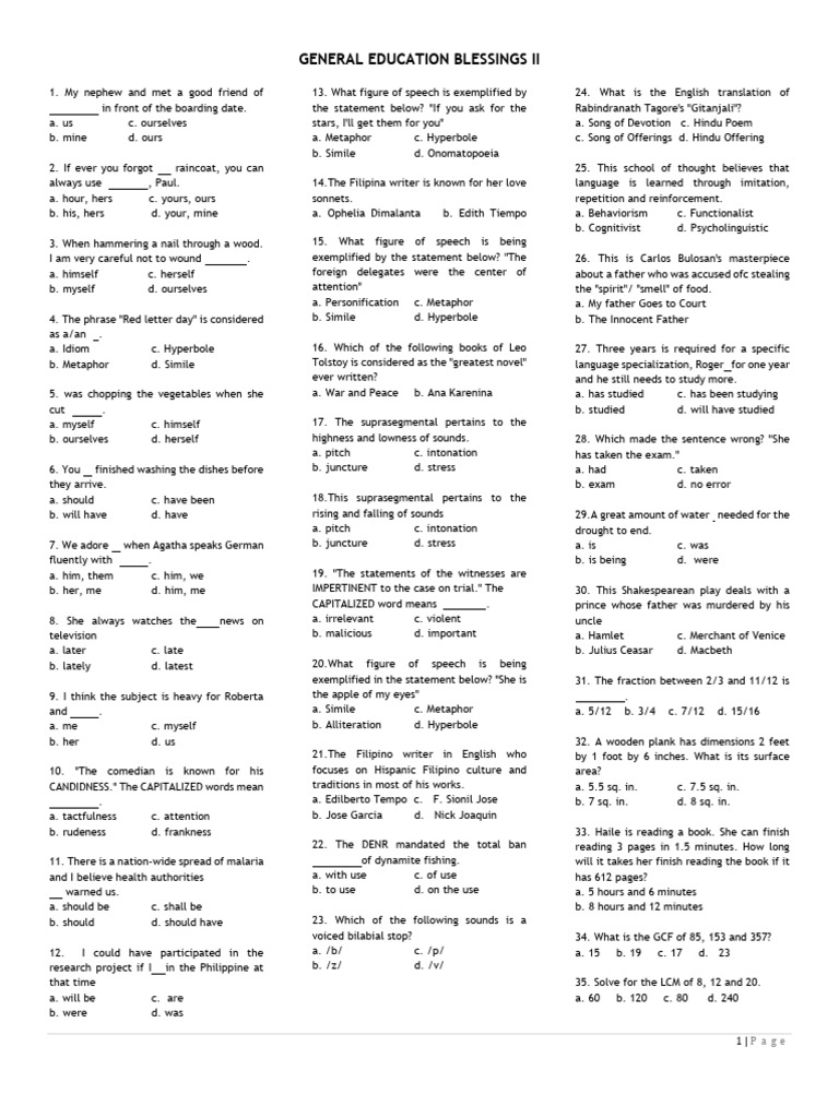 General Education Ii | PDF