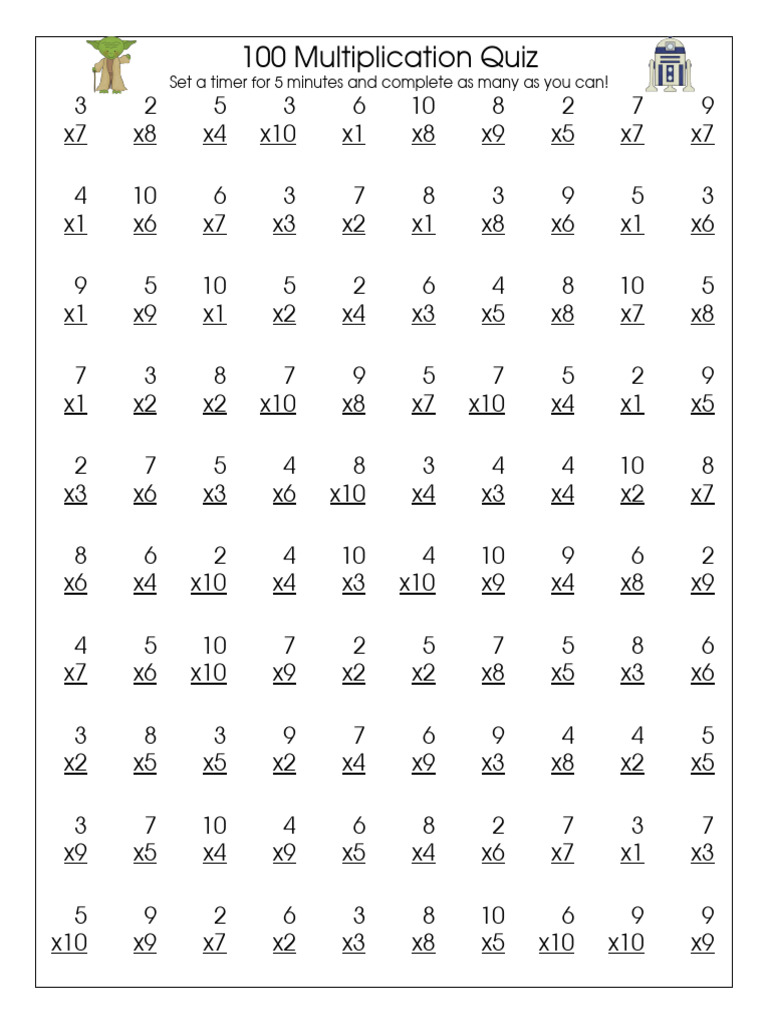 Star Wars Multiplication | PDF