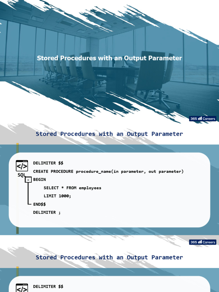 009 Stored-Procedures-with-an-Output-Parameter | PDF