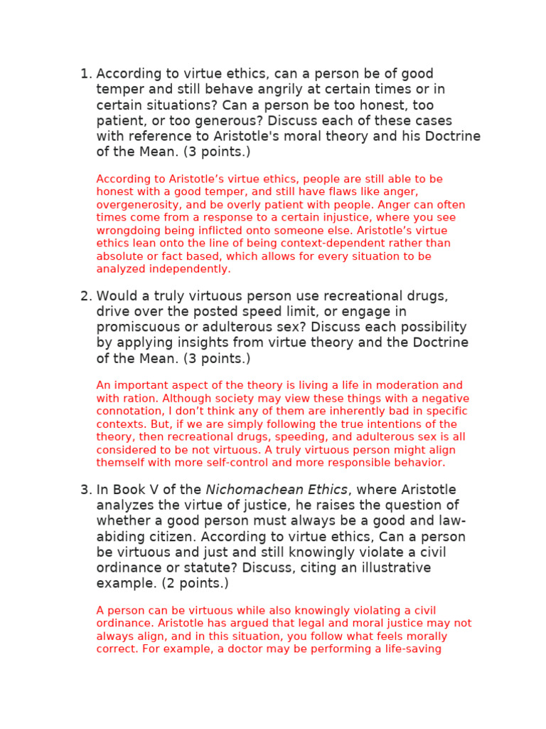 6.1 Virtue Ethics | PDF