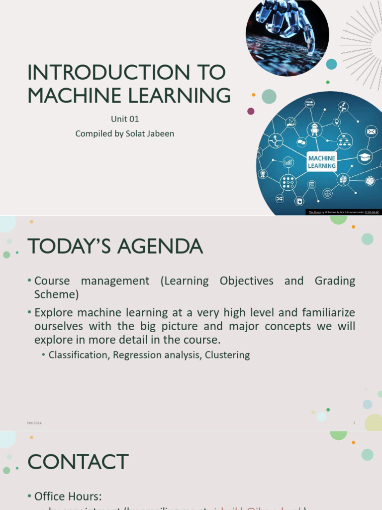 IML Unit01 - Course Overview | PDF