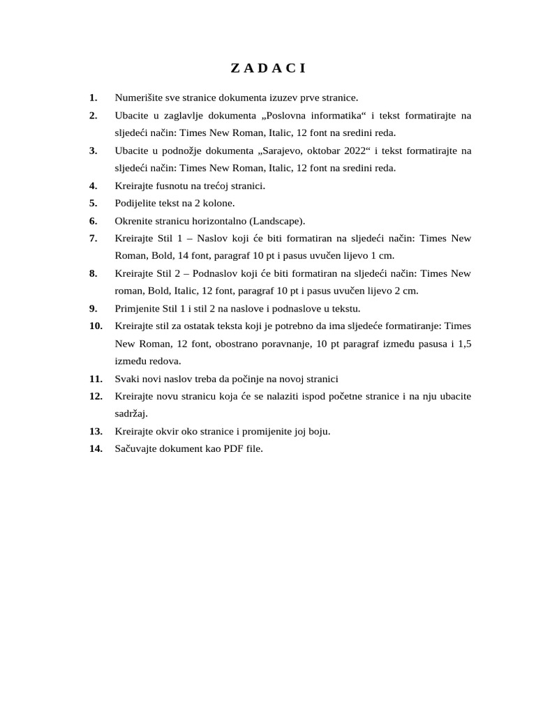 Tekst Za Vjezbu | PDF