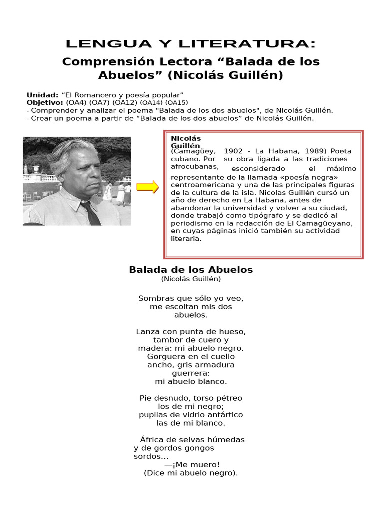 Análisis de "Balada de los Abuelos" | PDF