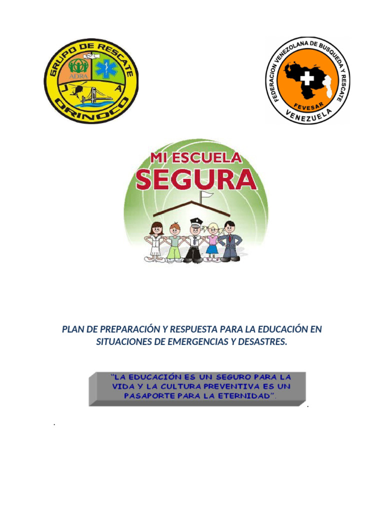 Plan de Brigadas Escolares para Emergencias | PDF | Riesgo ...