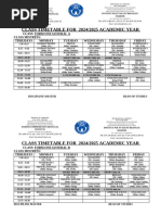 End of Term 1 2025 Invigilation Time-Table | PDF