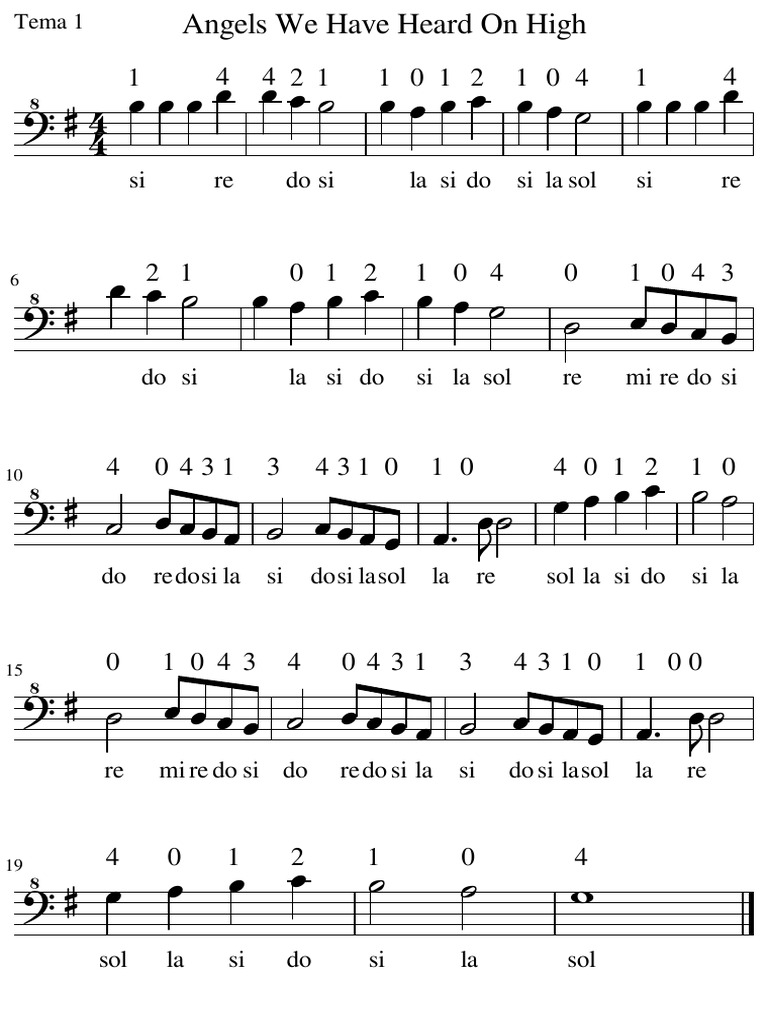 Angels - We - Have - Heard - On - High Piano-Cello 2 | PDF