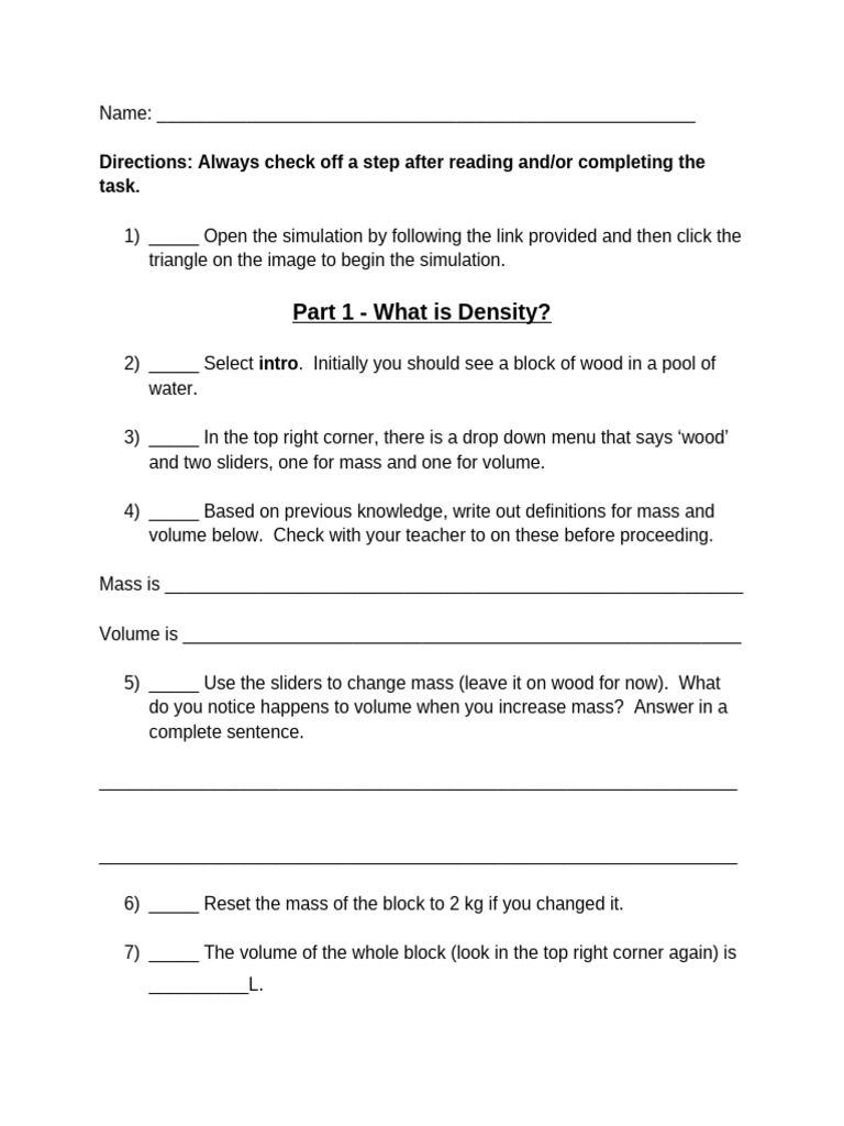Laboratory 2 Density | PDF