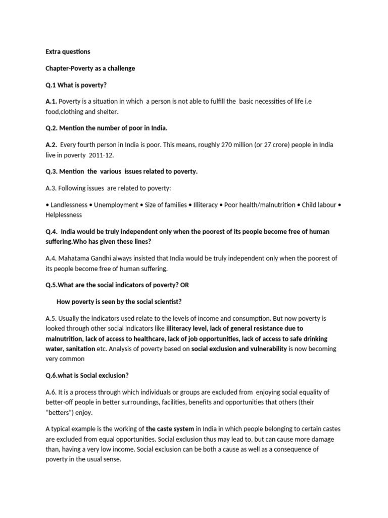 Poverty Qna | PDF