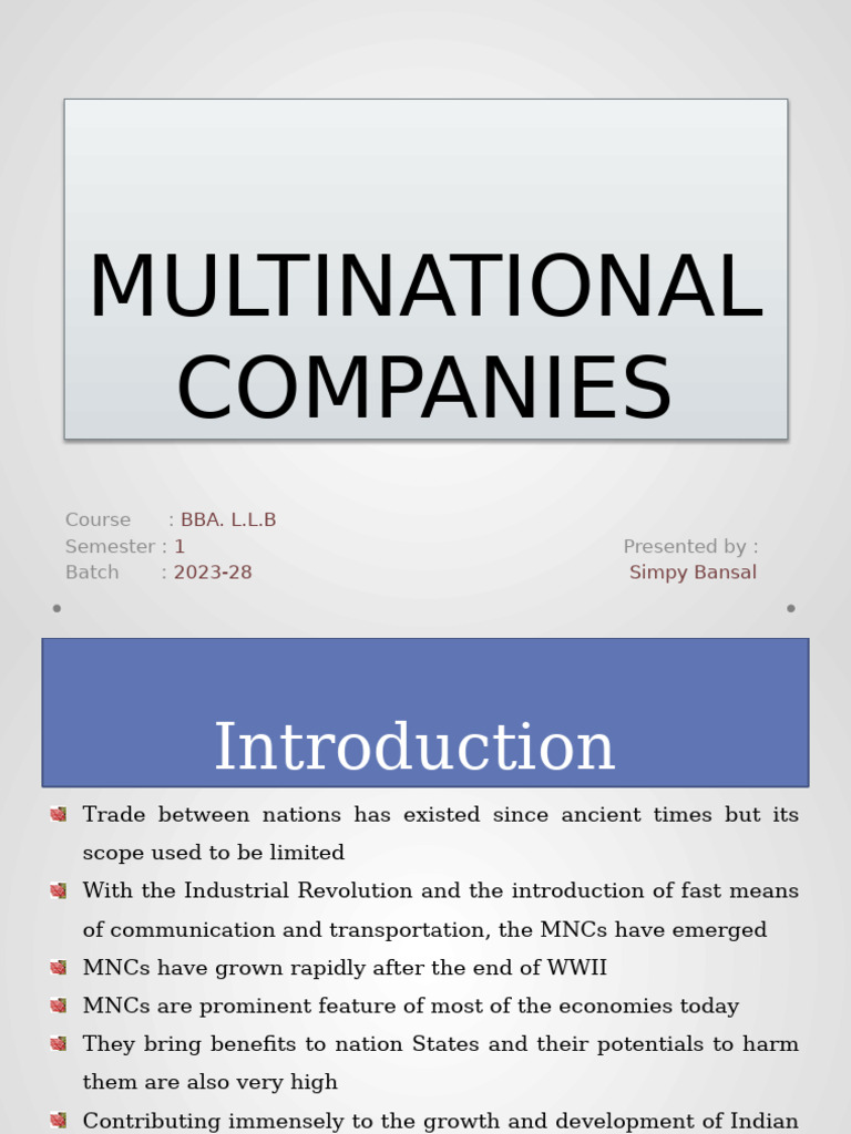 Mncs | PDF