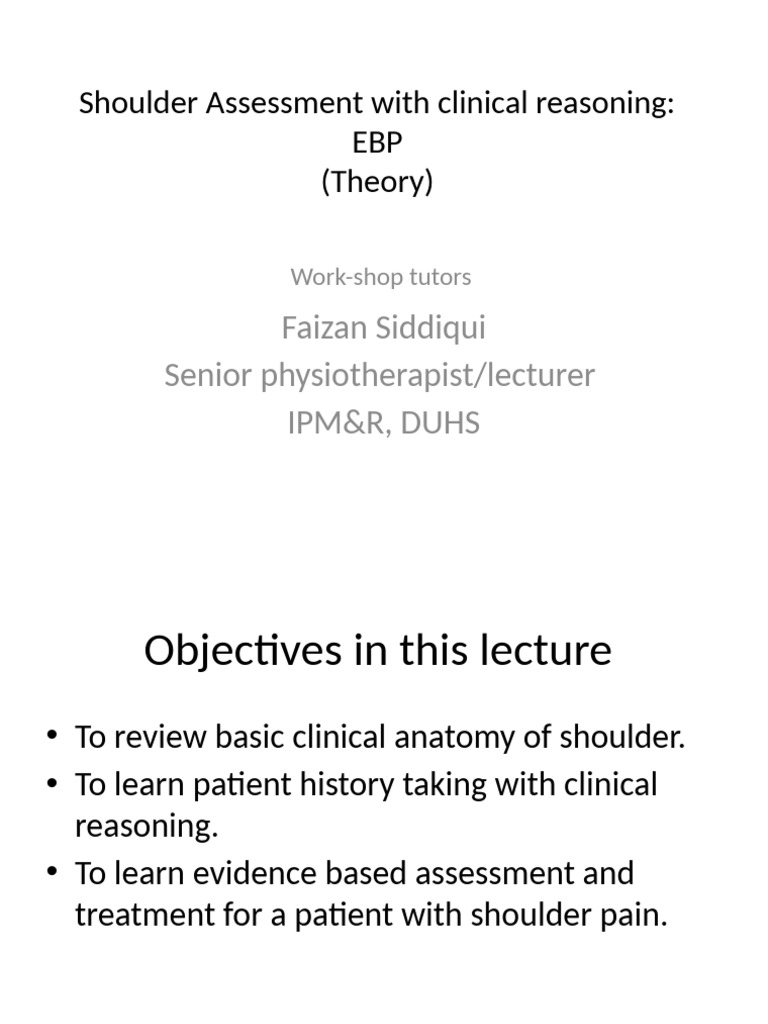 Shoulder | PDF