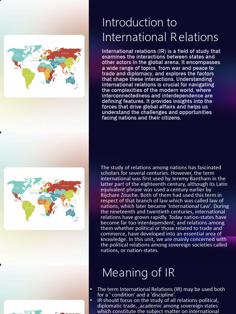 Introduction To International Relations | PDF