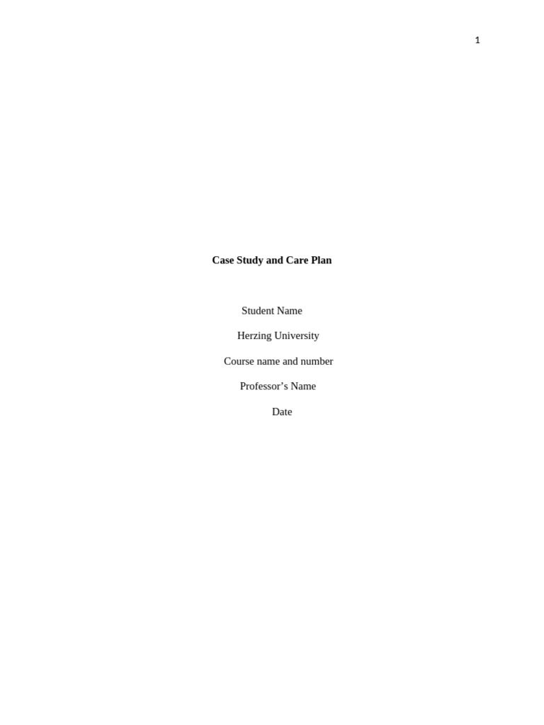 Nursing Care Plan Template Guide | PDF