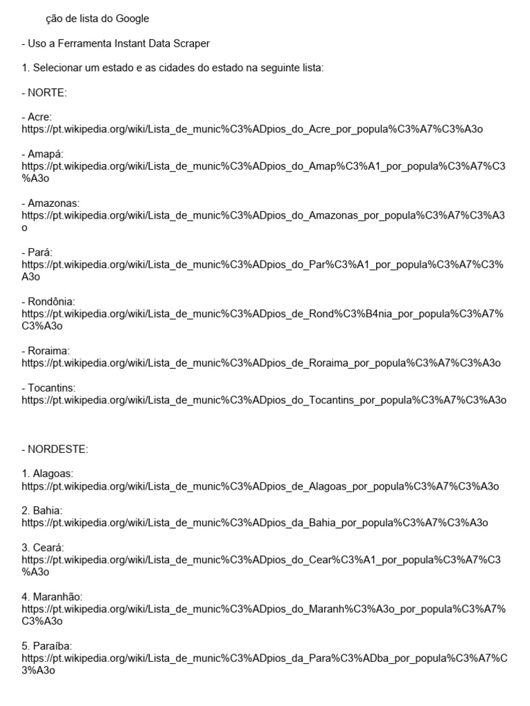 Do Que Preciso Pra Criar As Listas | PDF