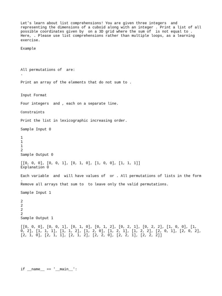 List Comprehension | PDF