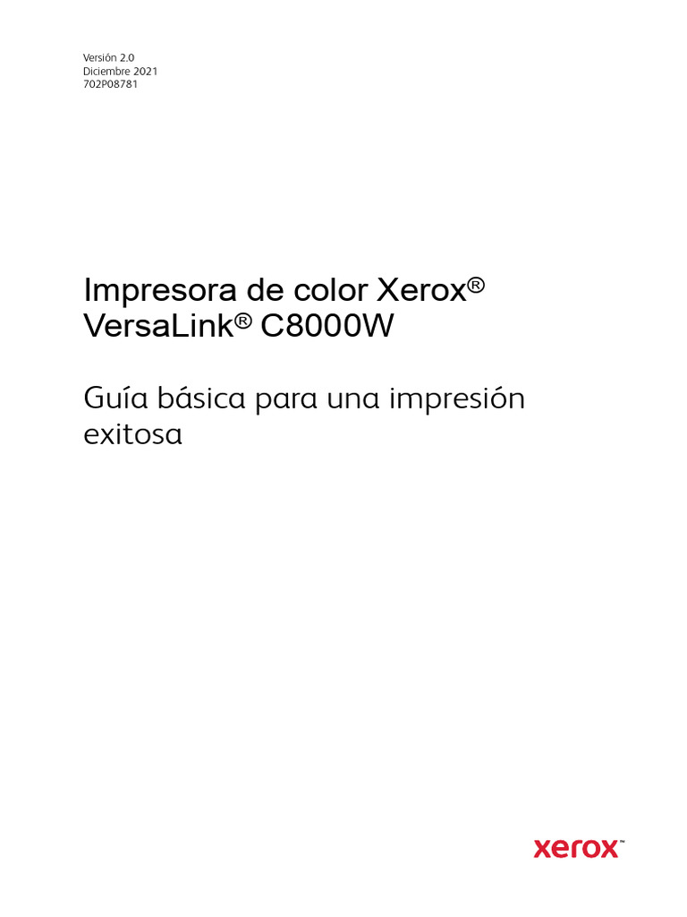 VersaLink C8000W EG4SPrinting Es | PDF