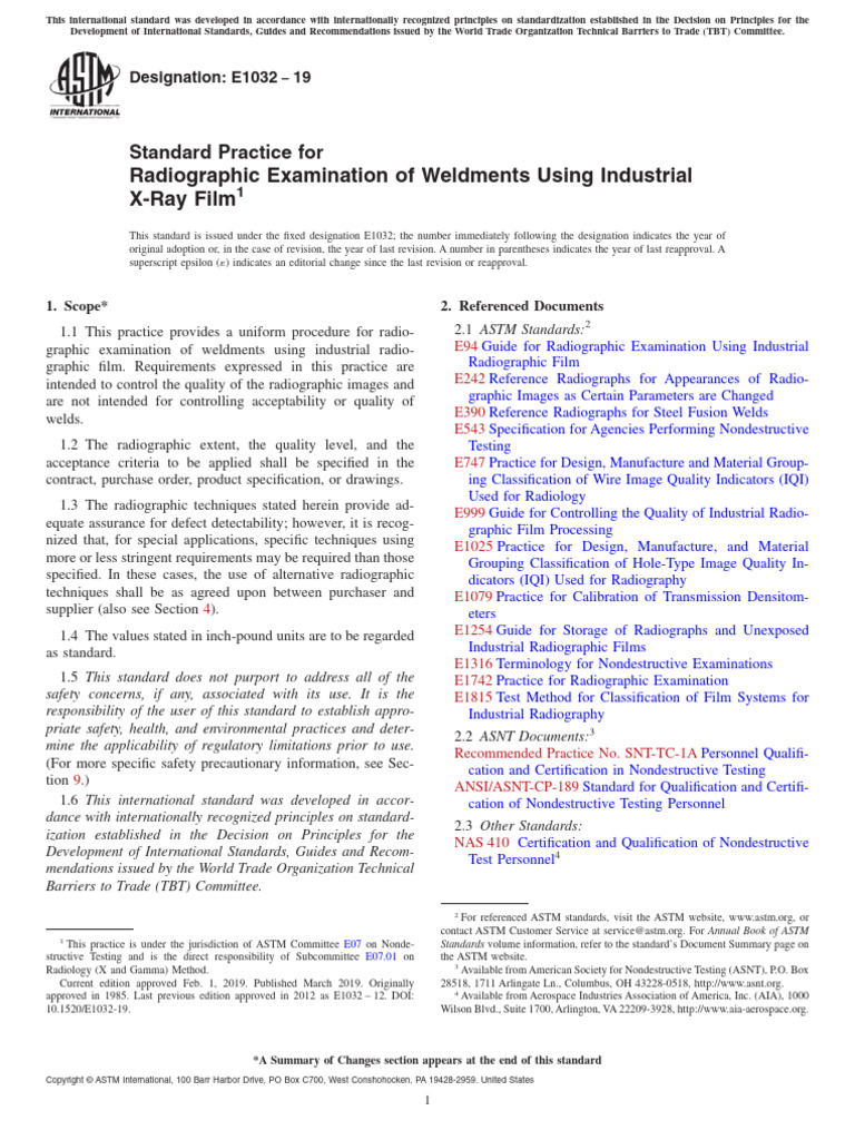 E1032 19 RG of Weldment | PDF