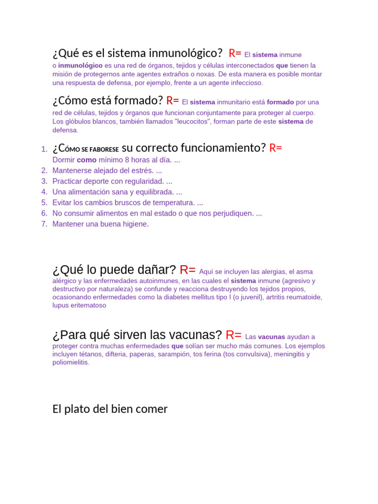 Qué Es El Sistema Inmunológico | PDF