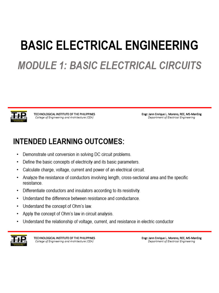 BASIC EE MODULE 1 | PDF