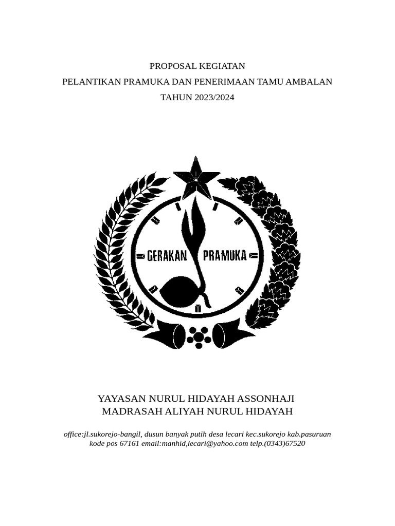 Proposal Pelantikan Pramuka | PDF