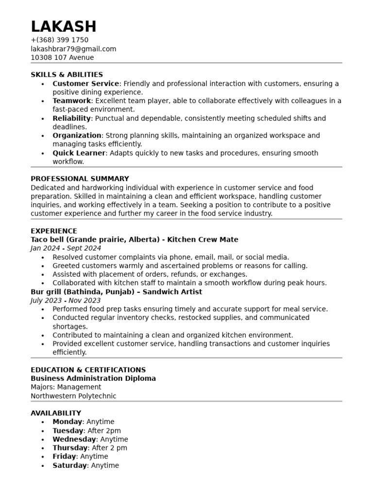 MC Resume - 1 | PDF