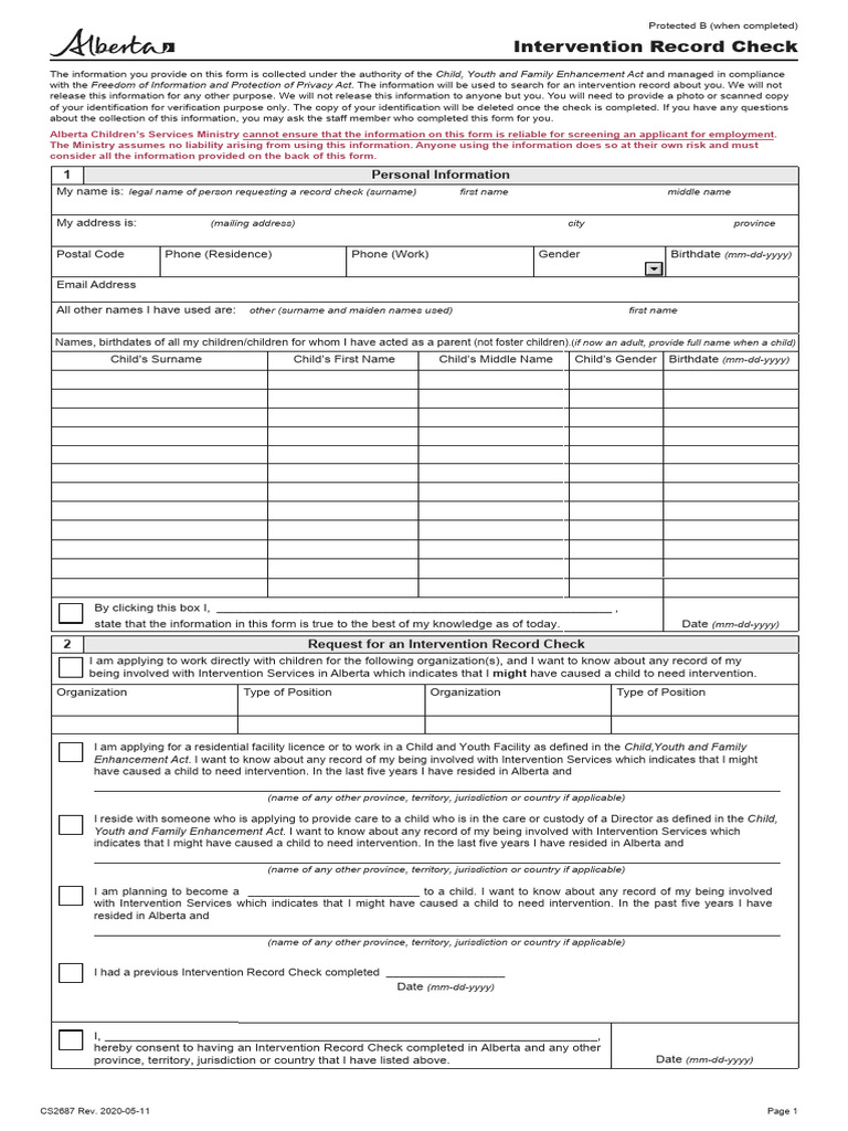 Intervention Record Check Form (257) (5 - 240115 - 203832 | PDF