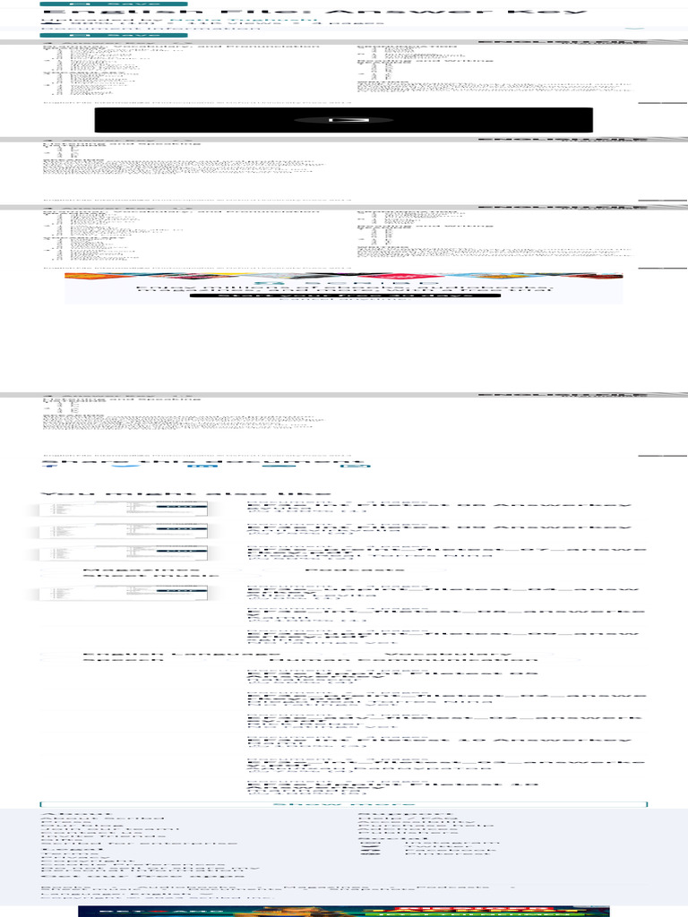 English File Answer Key PDF English Language Vocabulary | PDF